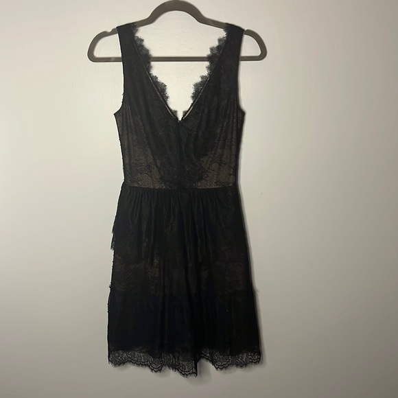 BCBGMaxAzria | Dresses | Sexy Bcbg Max Azria Black Scalloped Lace Aline ...